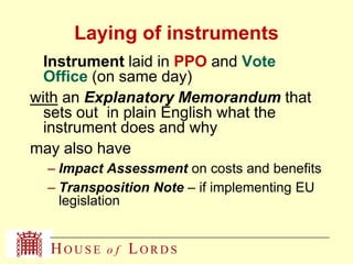 Introduction to secondary legislation | PPT