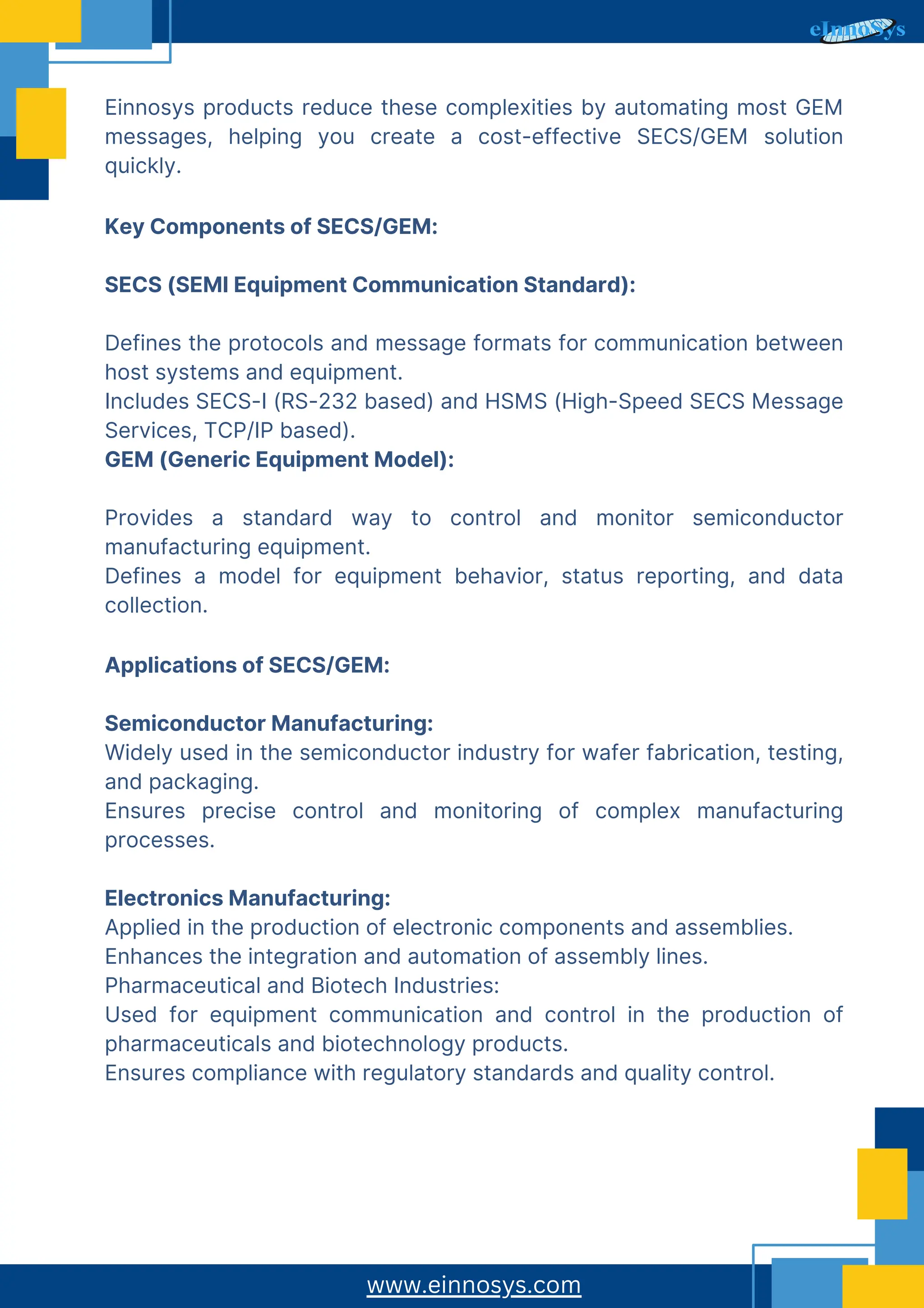 Introduction to SECSGEM Communication Interface Protocols for ...