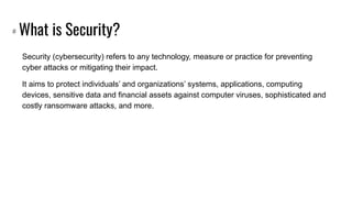 Introduction to Cybersecurity | IIT(BHU)CyberSec | PDF