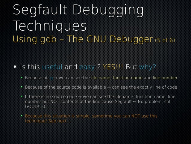 Introduction To Segmentation Fault Handling Ppt