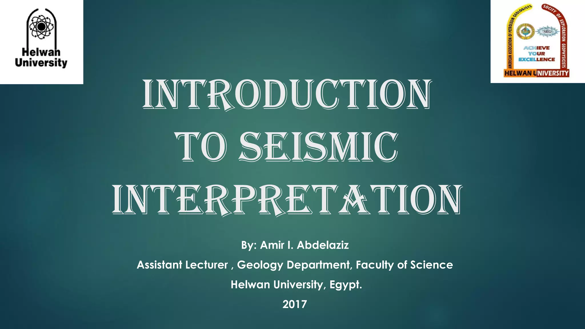 Introduction To Seismic Interpretation Ppt