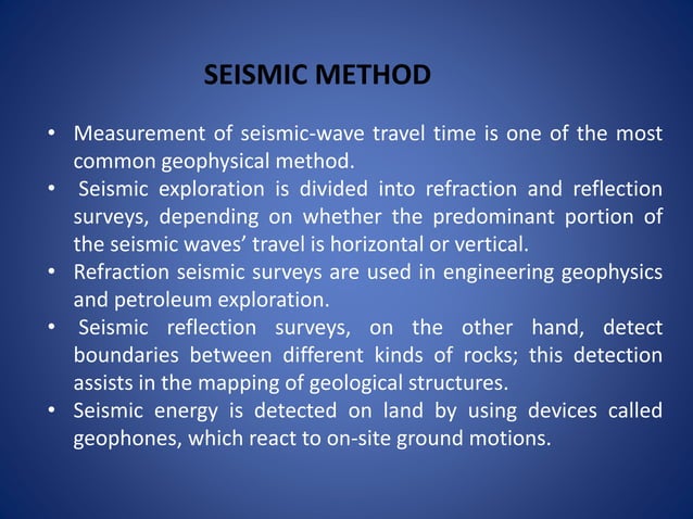 Introduction to Seismic Method | PPT