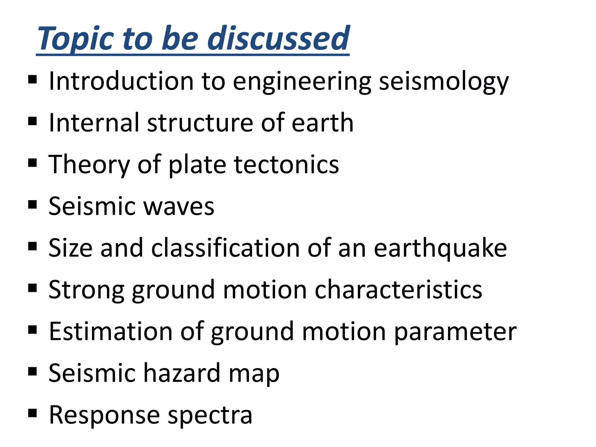Seismology | PPTX