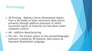 Introduction to selecting and buying a 3D printer | PPTX
