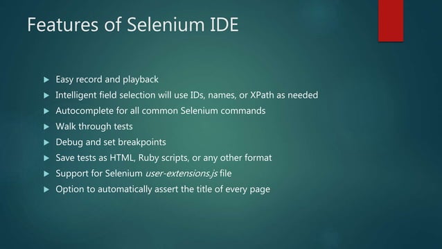 Introduction to selenium | PPTX | Browsers | Computer Software and ...
