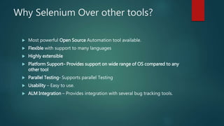 Introduction to selenium | PPTX