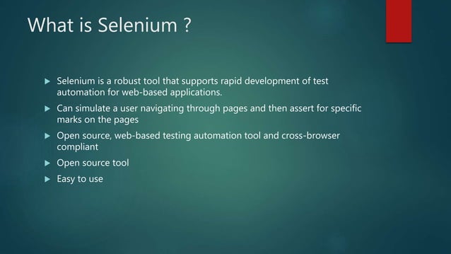 Introduction To Selenium Pptx Browsers Computer Software And Applications