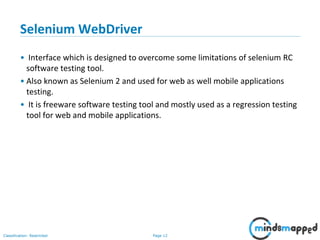 Session 01 - Introduction to Selenium - Part 2 | PPT | Free Download