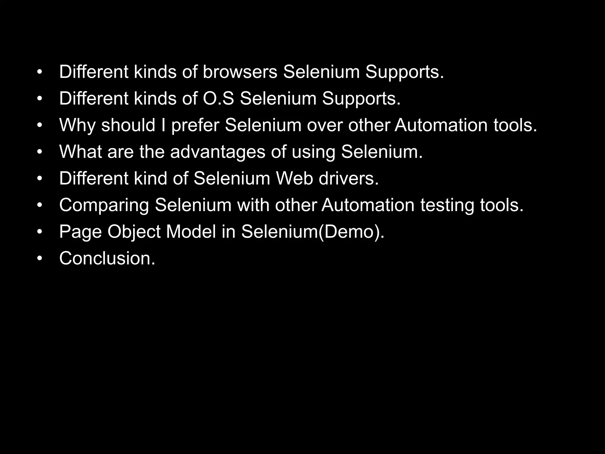 Introduction To Selenium Ppt