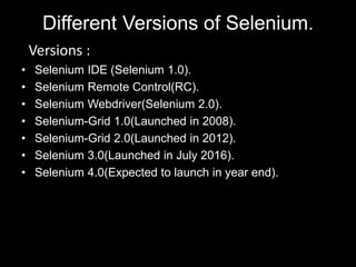 Introduction to selenium | PPT