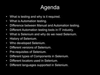 Introduction to selenium | PPT