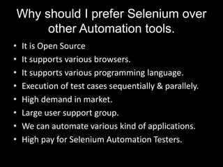 Introduction to selenium | PPT