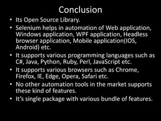 Introduction to selenium | PPT