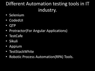 Introduction to selenium | PPT