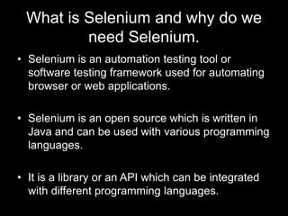 Introduction to selenium | PPT