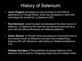 Introduction to selenium | PPTX