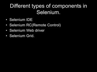 Introduction to selenium | PPTX