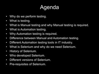 Introduction to selenium | PPTX