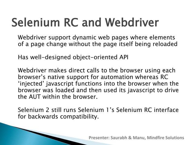 Introduction To Selenium Automation Pdf Browsers Computer Software And Applications
