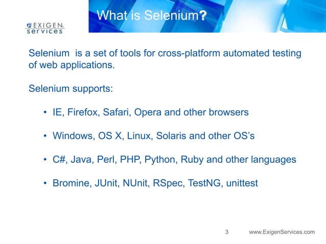 Introduction To Selenium Web Driver Ppt