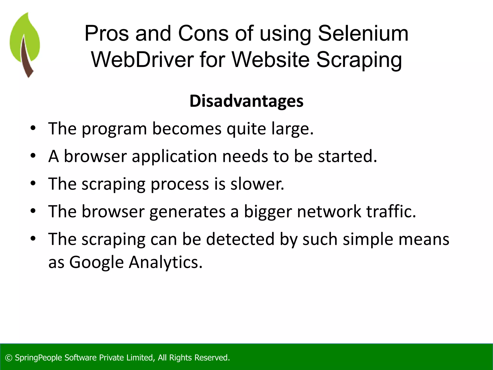Introduction to Selenium Webdriver - SpringPeople | PPT