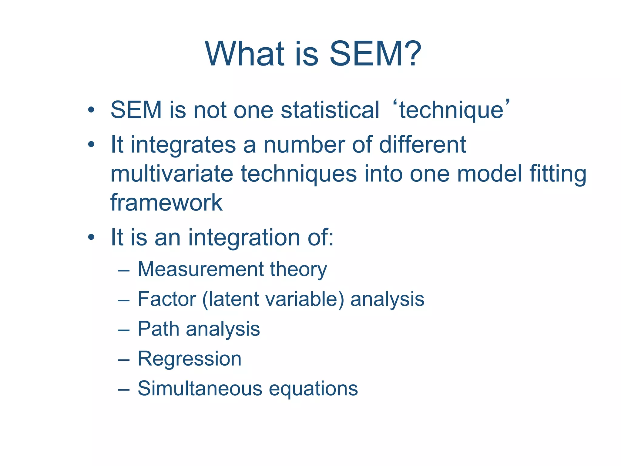 Introduction to Structural Equation Modeling | PPTX