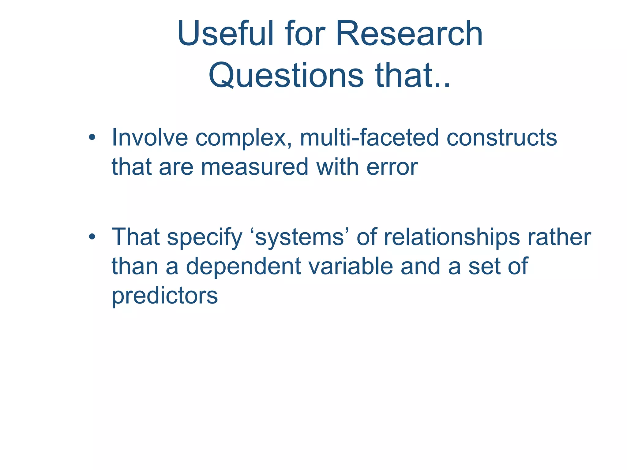 Introduction to Structural Equation Modeling | PPTX