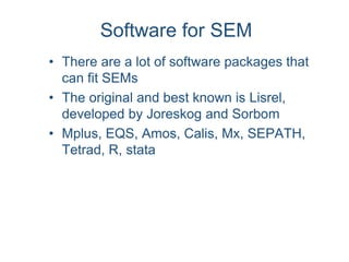 Introduction to Structural Equation Modeling | PPTX