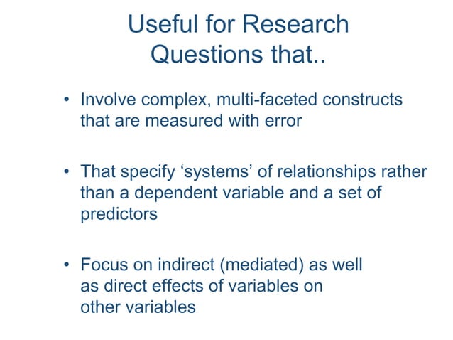 Introduction to Structural Equation Modeling | PPTX