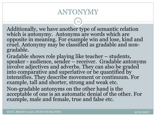 Introduction to semantics Budu, 2017 | PPT