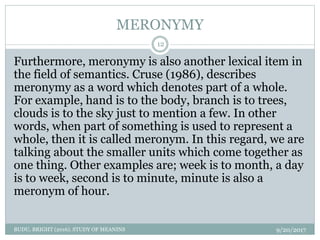 Introduction to semantics Budu, 2017 | PPT