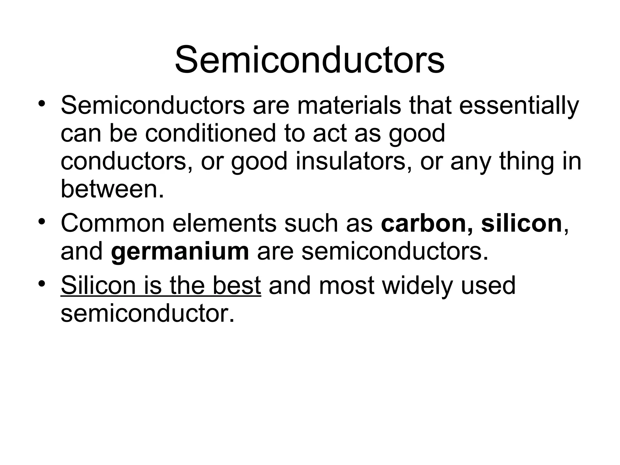 Introduction to semiconductor materials | PPT
