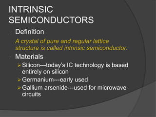 Electronics and Telecommunications:Introduction to semiconductors | PPTX