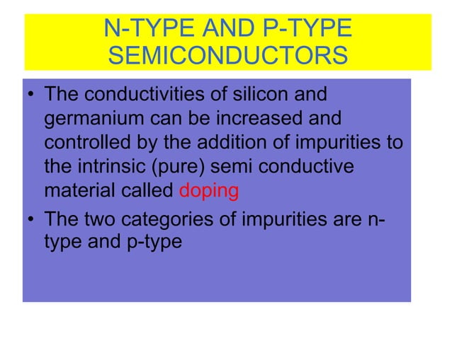 Introduction to semiconductors | PPT | Chemistry | Science