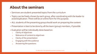 Introduction to seminars & practical activities | PPTX | Educational ...