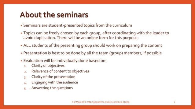 Introduction to seminars & practical activities | PPTX | Educational ...