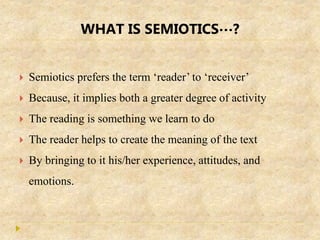 Introduction to semiotics vsm | PPT