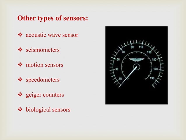 Introduction to sensors | PPTX | Physics | Science