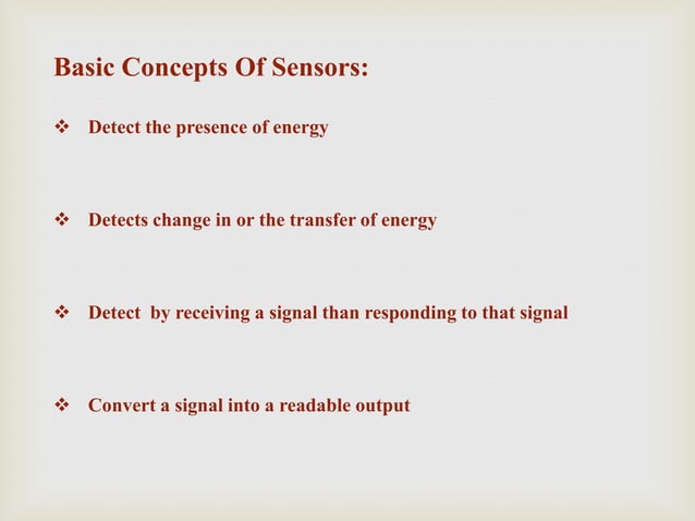 Introduction to sensors | PPTX | Physics | Science