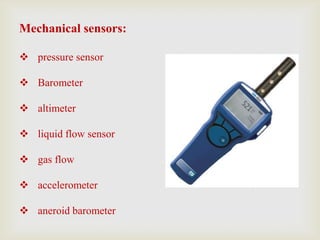 Introduction to sensors | PPTX