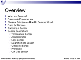 Introduction to sensors | PPT