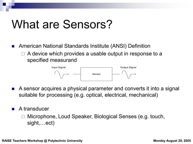 Introduction to Sensors,principles . ppt | PPT