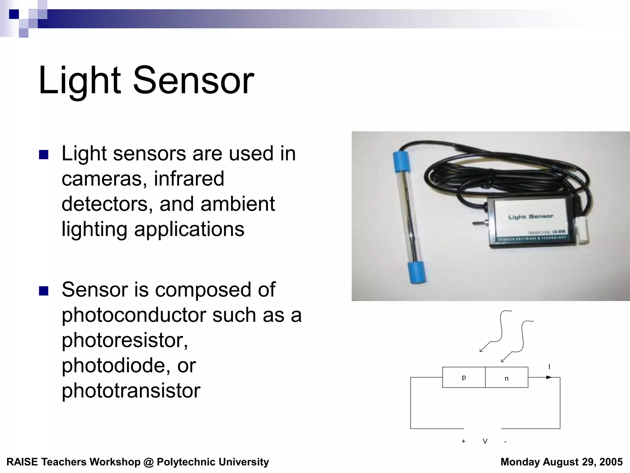 Introduction to sensors (1) | PPT | Chemistry | Science