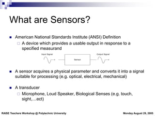 Introduction to sensors (1) | PPT