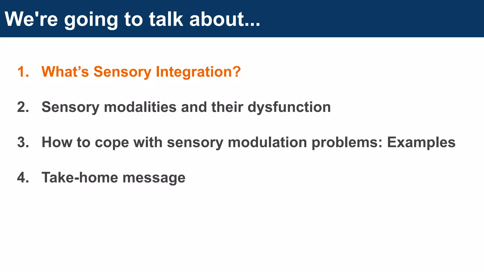 Introduction to sensory processing and sensory modulation | PDF