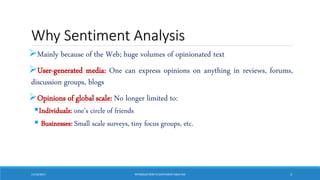 Introduction to sentiment analysis | PDF