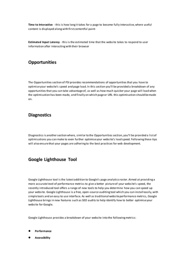 Introduction to SEO with Google Lighthouse | PDF