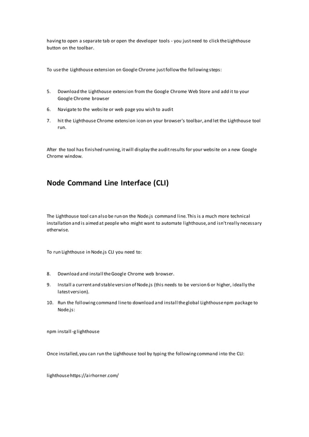 Introduction to SEO with Google Lighthouse | PDF