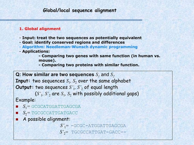 Introduction to sequence alignment | PPTX