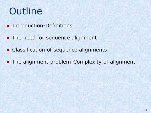 Introduction to sequence alignment | PPTX